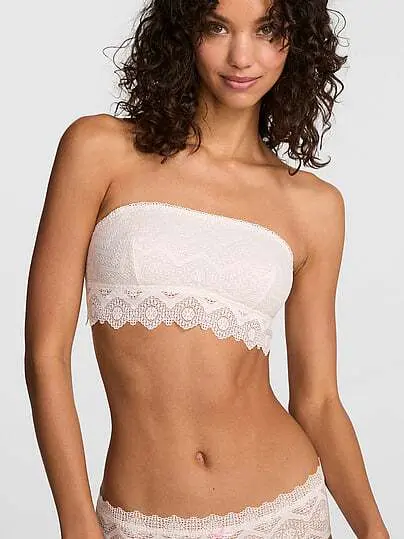 Pink Wink Wink™ Lightly Lined Bandeau Bralette - White,ivory