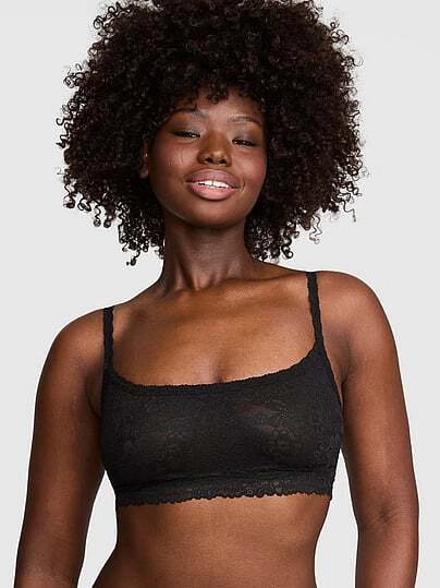 Pink Wink™ Unlined Scoop Bralette - Black