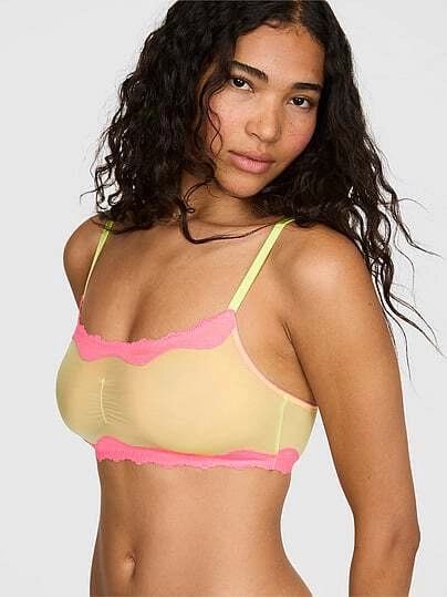 Pink Wink™ Unlined Scoop Bralette - Green
