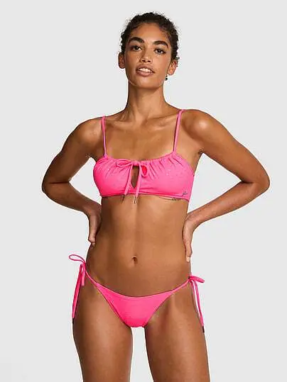 Pink Keyhole Bikini Top - Pink