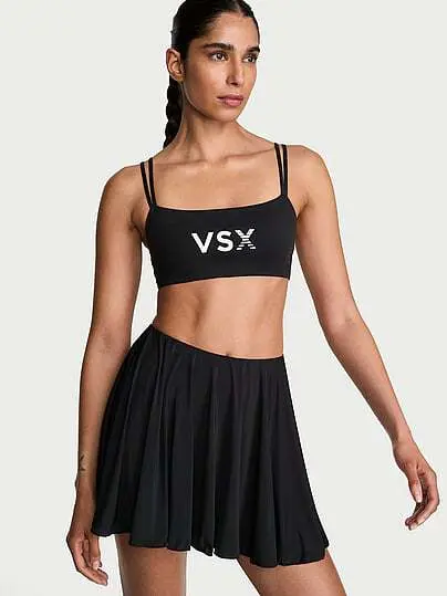 Victoria's Secret Vsx Elevate™ Sheer Radiance Active Skirt - Black