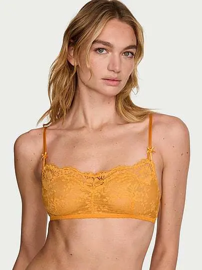 Victoria's Secret Dream Angels Lace Unlined Bralette - Orange