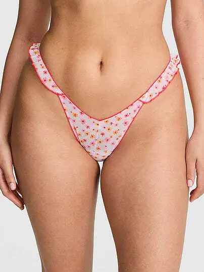 Pink Wink™ Flutter Thong Panty - Floral