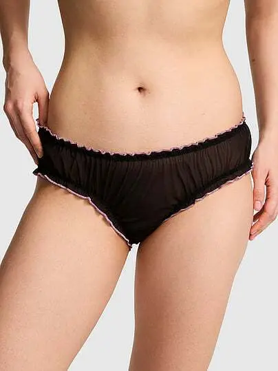 Pink Wink™ Ruﬄe Cheeky Panty - Black