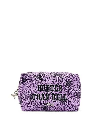 Pink Top-zip Makeup Bag - Print