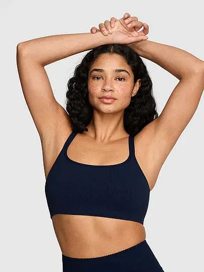 Pink Anywear Strappy Sports Bra - Blue