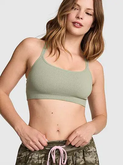 Pink Anywear Strappy Sports Bra - Green
