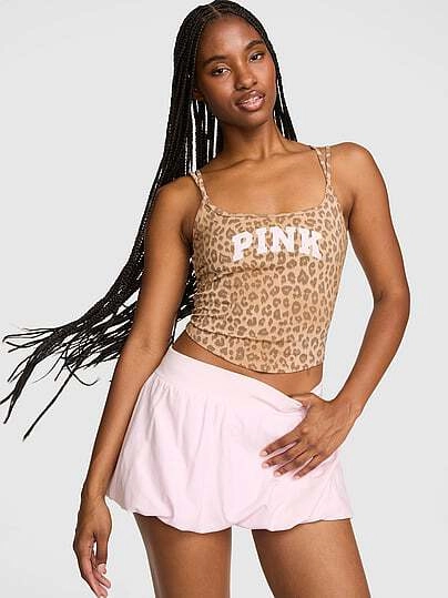 Pink All-day Cotton™ Strappy Tank Top - Print