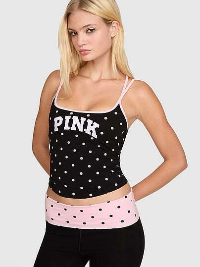 Pink All-day Cotton™ Strappy Tank Top - Print