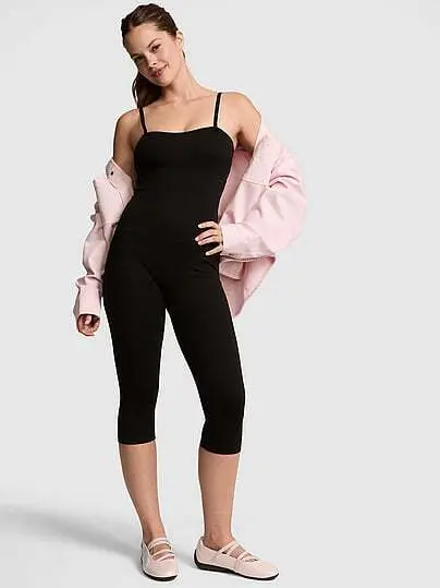 Pink Anywear Capri Onesie - Black
