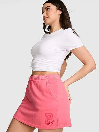 Pink Fleece Skort - Pink
