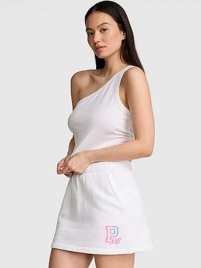 Pink Fleece Skort - White,ivory