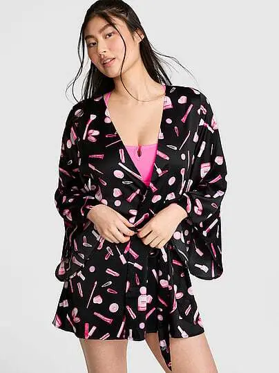 Pink Grw ™ Satin Robe - Print