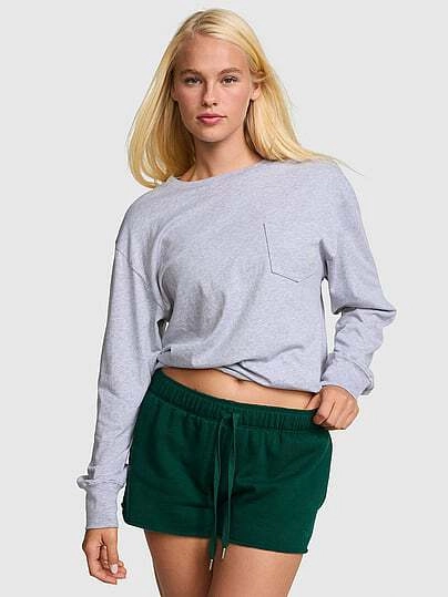 Pink Campus Fleece Shortie - Green