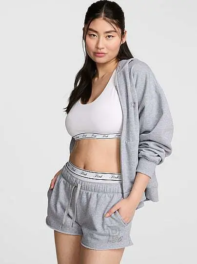 Pink Campus Fleece™ Shortie - Grey