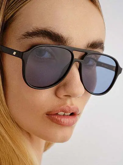 Pink Le Specs Tragic Magic Sunglasses - Black