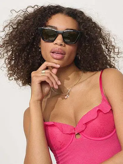 Pink Le Specs Velodrome Sunglasses - Black