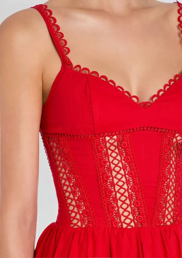 Charo Ruiz Ibiza Gardenia Short Dress - Red Ruby