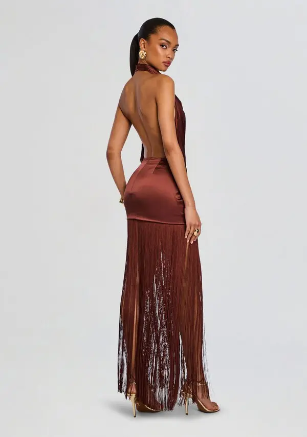 Retrofete Cyrelle Gown - Chestnut