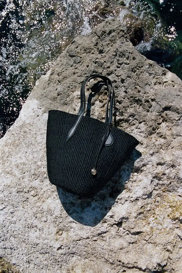 LIFFNER Straw Basket - Black