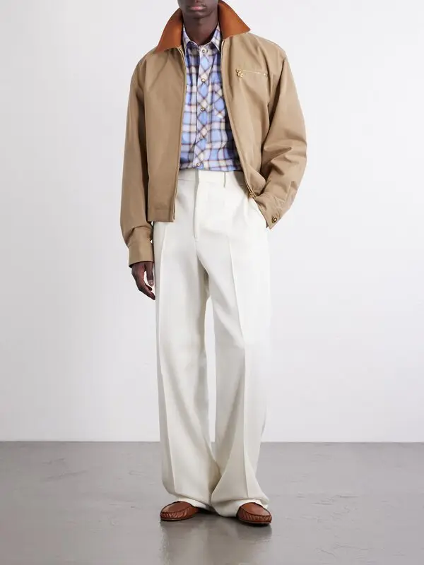 Versace Checked Cotton-poplin Shirt