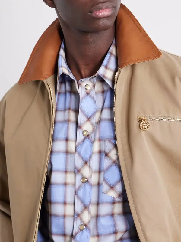 Versace Checked Cotton-poplin Shirt
