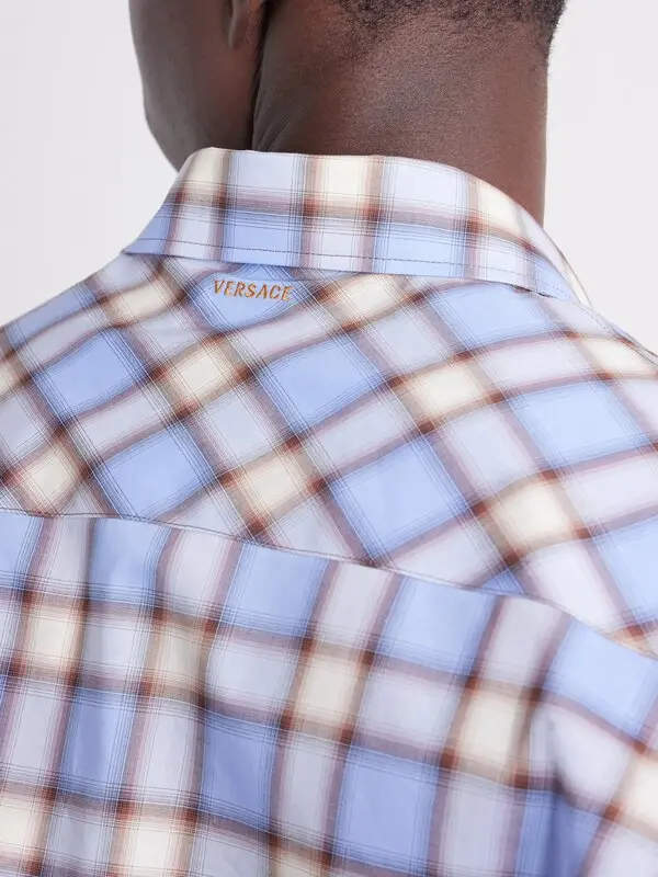 Versace Checked Cotton-poplin Shirt