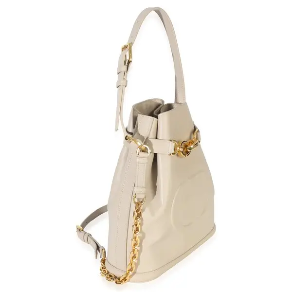 Dior Calfskin Cd Embossed Cest Bucket Bag - Beige