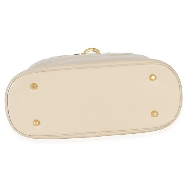 Dior Calfskin Cd Embossed Cest Bucket Bag - Beige