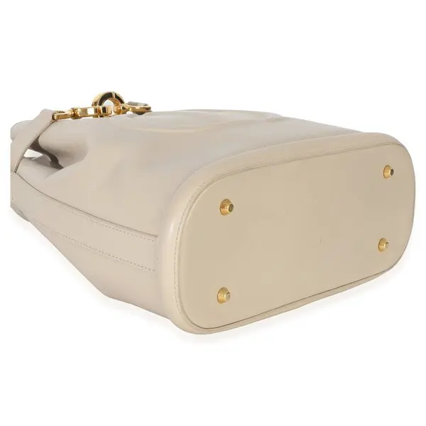 Dior Calfskin Cd Embossed Cest Bucket Bag - Beige
