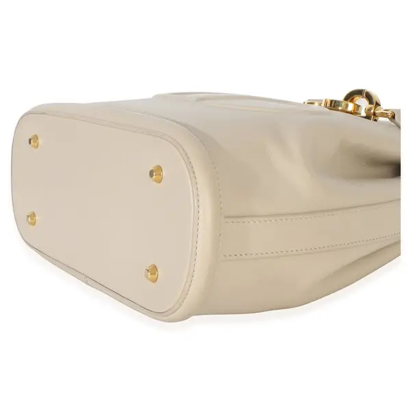 Dior Calfskin Cd Embossed Cest Bucket Bag - Beige