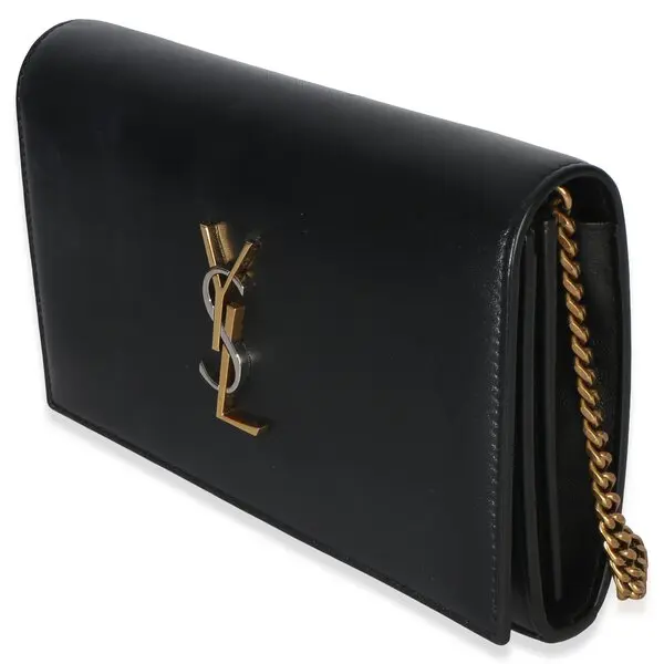 Saint Laurent Lambskin Tri Metal Kate Wallet-on-chain
