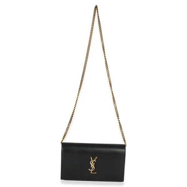 Saint Laurent Lambskin Tri Metal Kate Wallet-on-chain