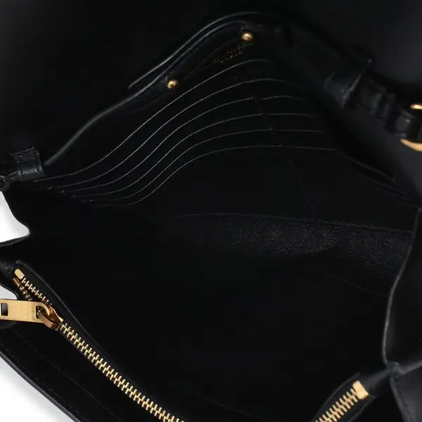 Saint Laurent Lambskin Tri Metal Kate Wallet-on-chain