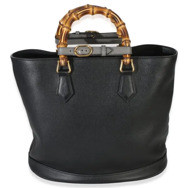Gucci Gg Diana Bamboo Handle Tote - Black