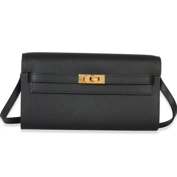 Hermès Epsom Kelly To Go Wallet Ghw - Black