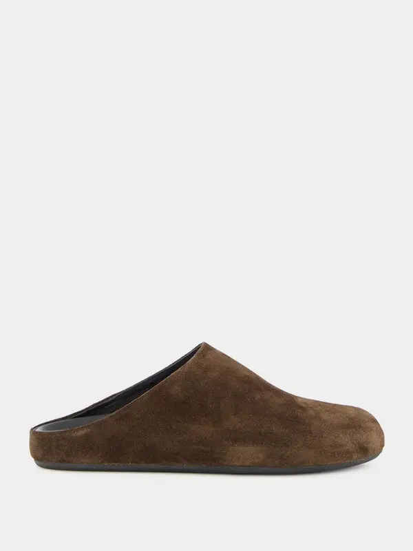 Officine Creative Babouche 001 Suede Mule Sandals - Brown