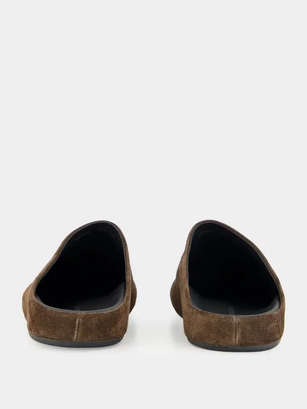 Officine Creative Babouche 001 Suede Mule Sandals - Brown