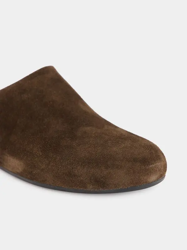 Officine Creative Babouche 001 Suede Mule Sandals - Brown