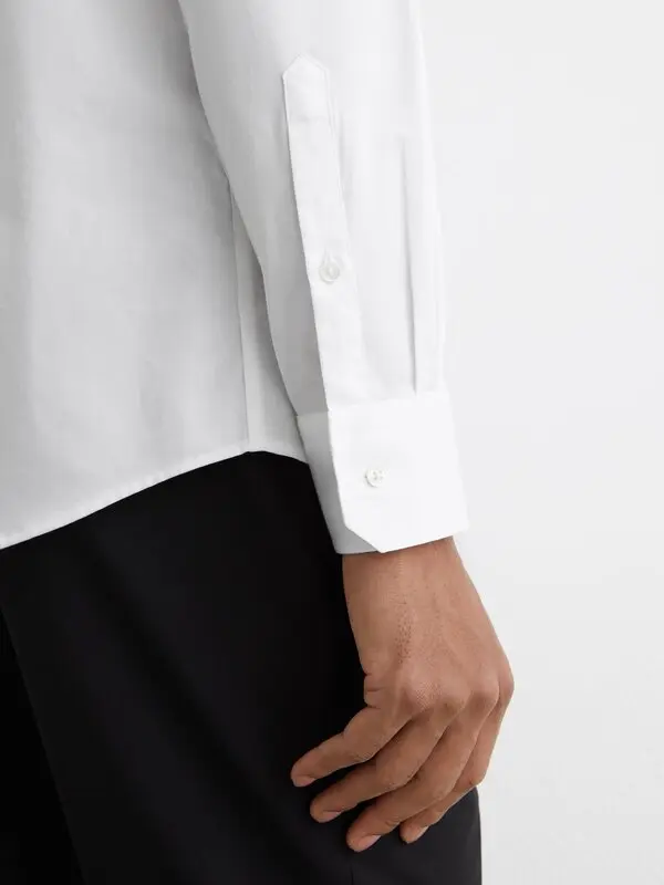 REISS Marcel Regular Fit Cotton Dinner Shirt - White