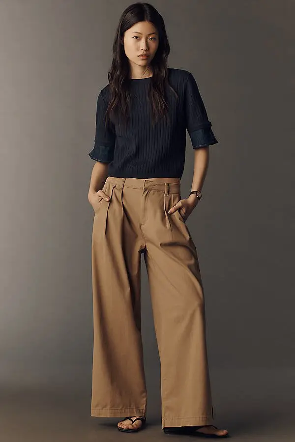 Maeve Pleated Track Trousers