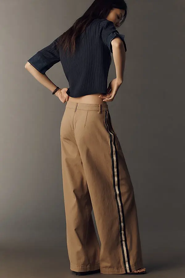 Maeve Pleated Track Trousers