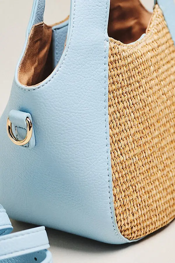 Anthropologie Sonia Mini Slouchy Tote Bag: Raffia Edition