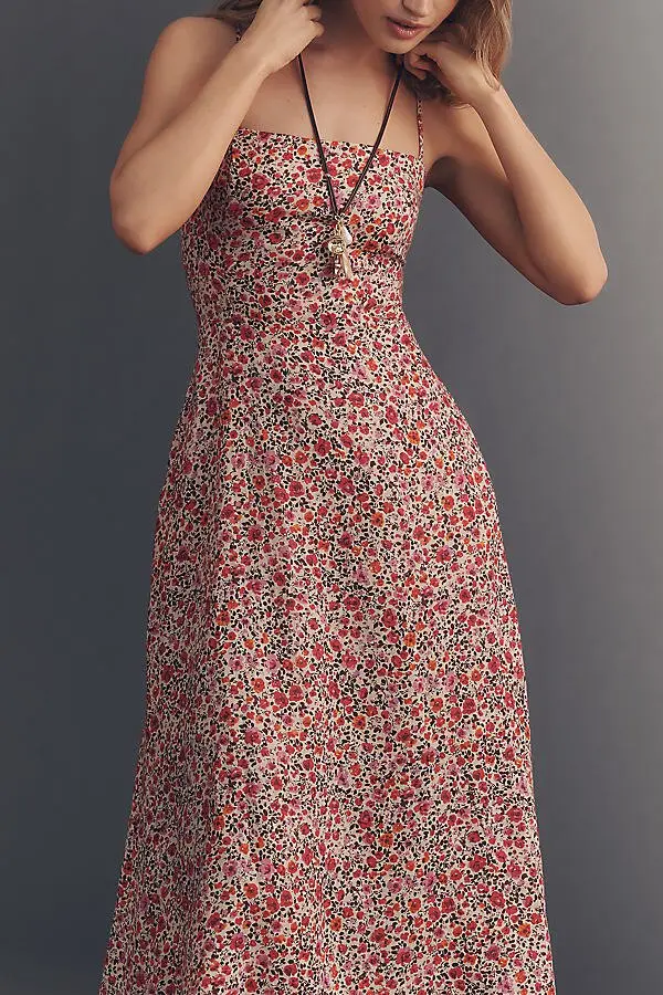 female long dress Lace-Up Simple Long A-Line Formal Dress main image 0