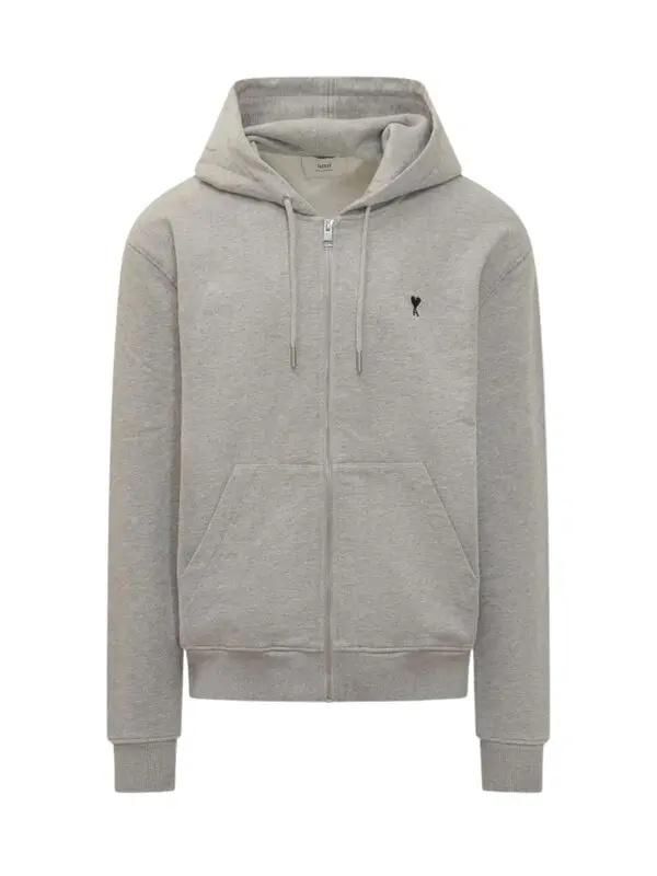 Ami De Coeur Cotton Hoodie - Grey