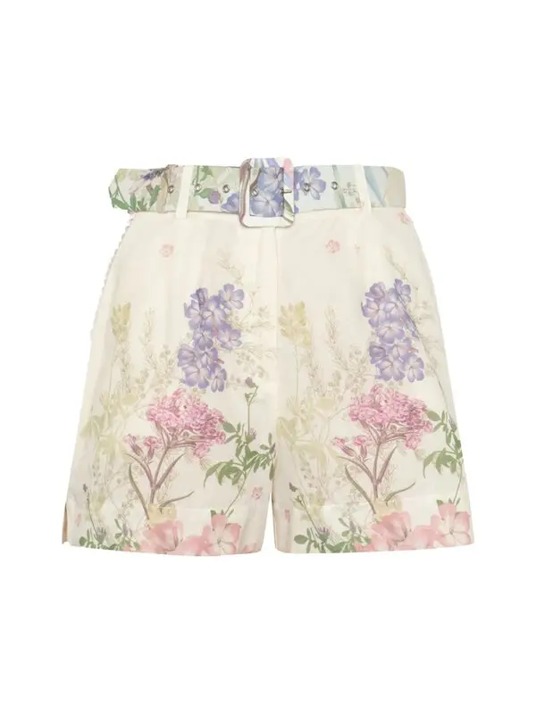 Charo Ruiz Ibiza Floral Pansy Shorts - White