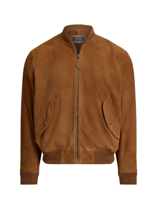 Polo Ralph Lauren Suede Bomber Jacket - Brown