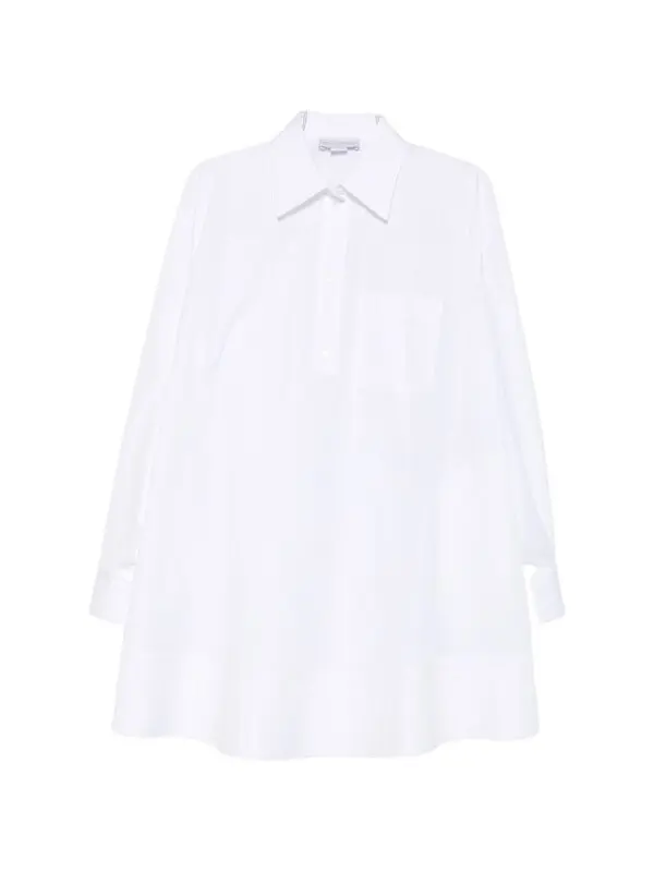 Stella McCartney Cotton Mini Shirtdress - White