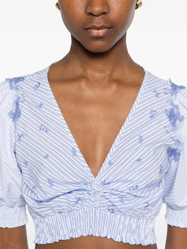 Ermanno Scervino Embroidered Cropped Top