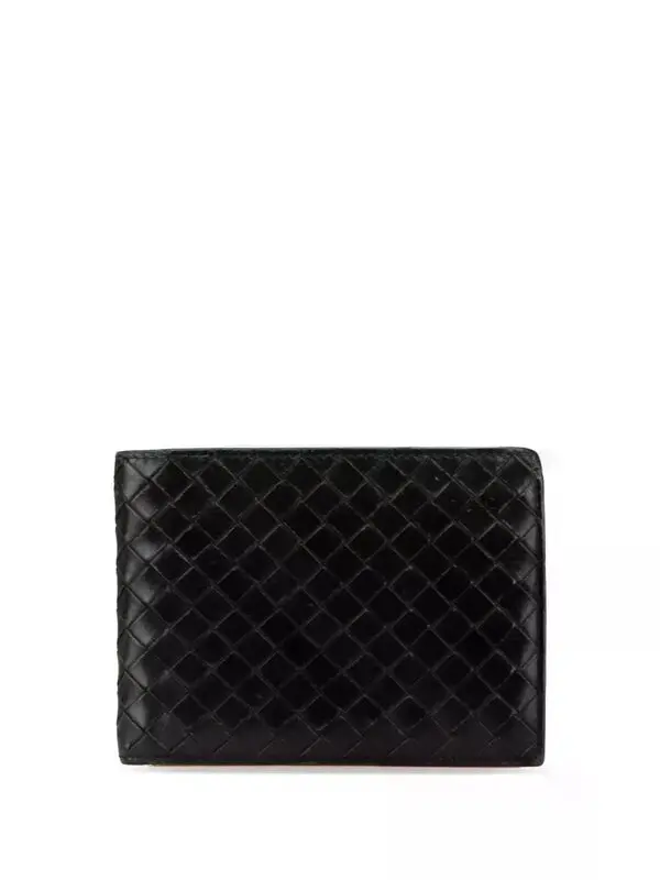 Bottega Veneta 2012-2024 Leather Intrecciato Bifold Wallet Small Wallets - Black